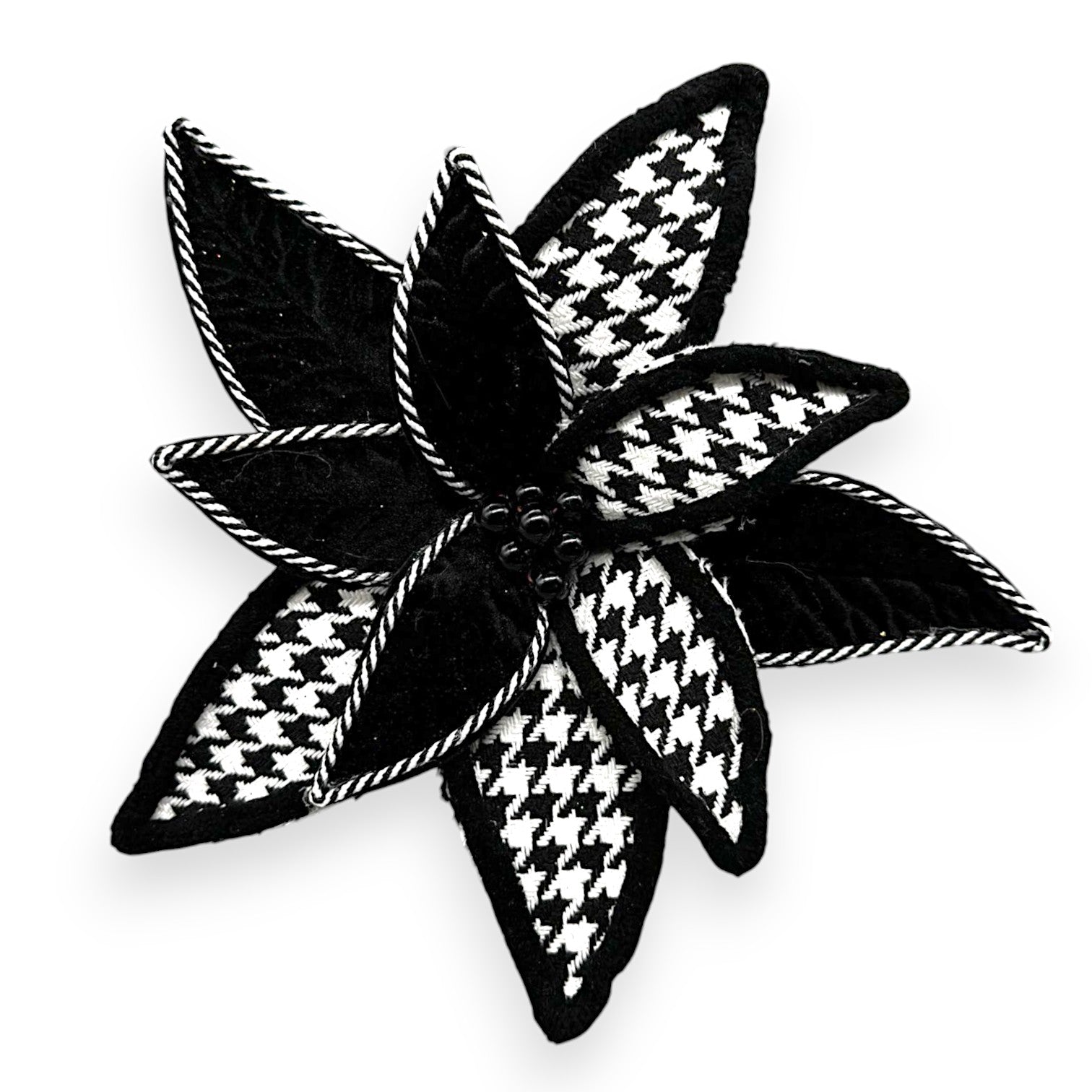 POINSETTIA STEM HOUNDSTOOTH – Chan's Silk Flowers, inc